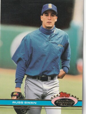 FREE SHIPPING-MINT-1991 Stadium Club Russ Swan Seattle Mariners #577 | eBay