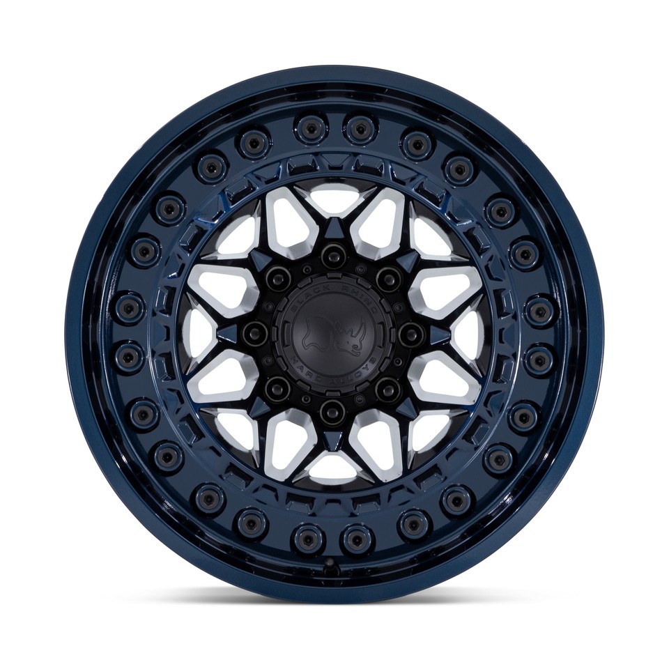 Set 4 Black Rhino Alpha 18x9 5x5 Midnight Blue Wheels 18" 0mm For Jeep ...