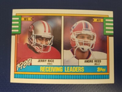 Jerry Rice/Andre Reed 1990 Topps #431 Receiving Leaders Base Set | eBay