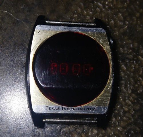 TEXAS INSTRUMENTS Vintage Digital Watch-TI-500--Quartz-RARE-LED-Working ...
