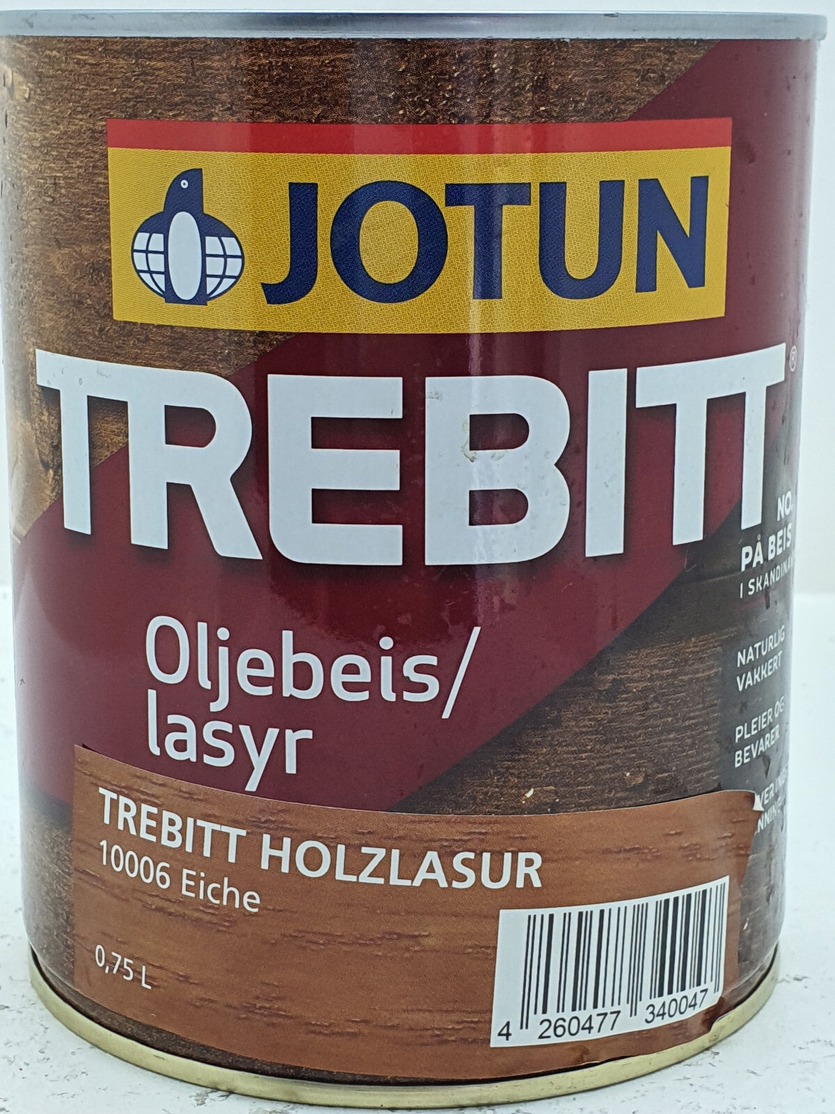 Jotun Trebit Holzlasur Eiche + Holzaufhellsystem in Lasuroptik Basiston ...