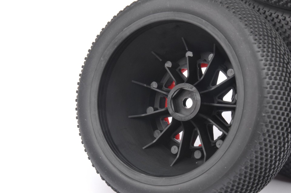 4Pcs 1:10 RC Short Course Tires&Bead-Lock Rims For HSP TRAXXAS Slash ...