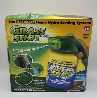 Grass Shot ULTIMATE Home Lawn Hydro-Seeding System As Seen On TV Open ...