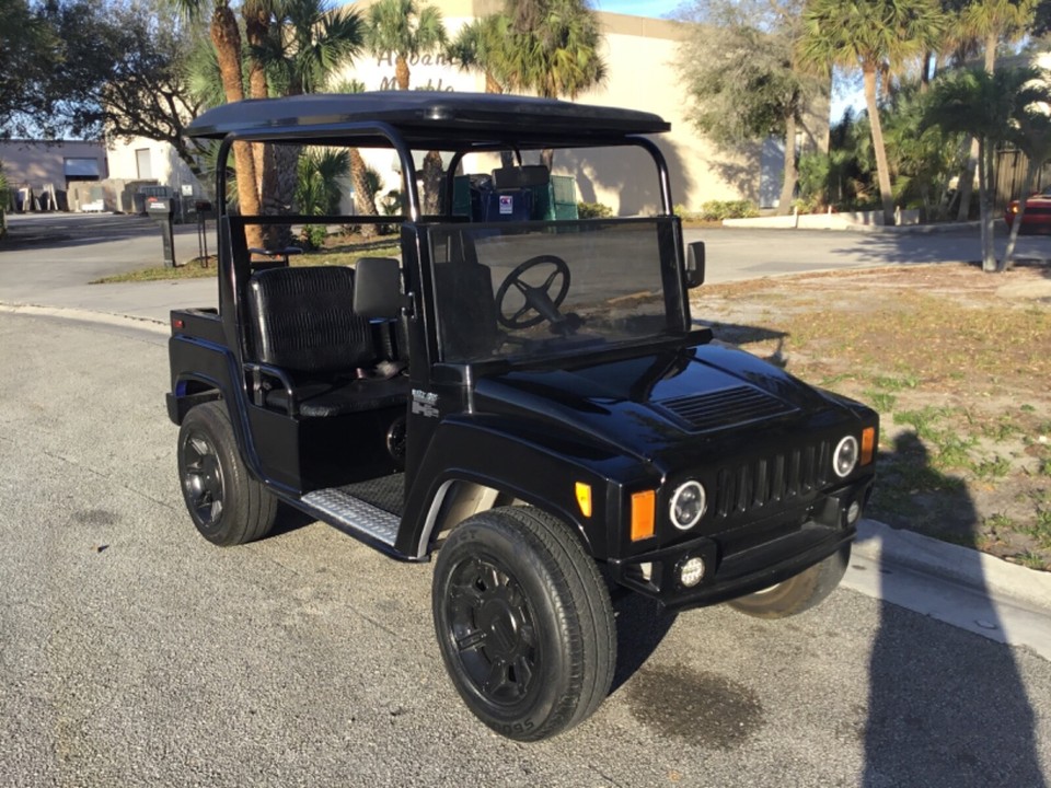 ACG 2009 black hummer h3 golf cart 4 passenger seat fast street ready ...