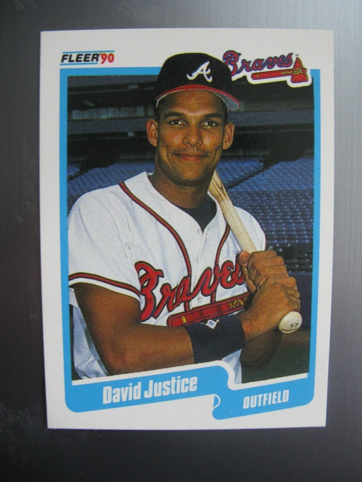 1990 Fleer David Justice Rookie Card RC #586 Atlanta Braves | eBay