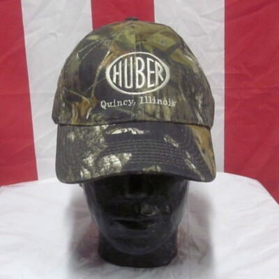 JM HUBER baseball hat Quincy camouflage cap logo Illinois consumer ...
