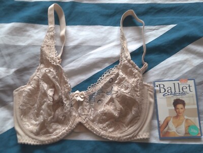 30D - New Ballet Celebration 'Rose' Lace Underwired Bra Natural UK/USA ...