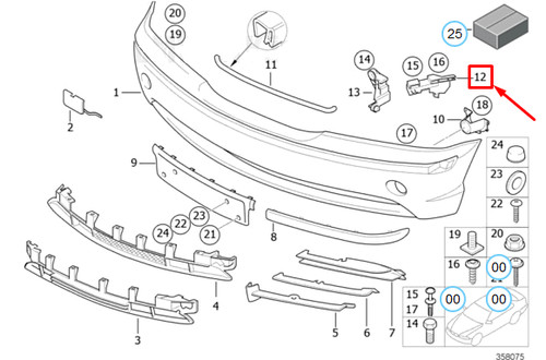 NEW BMW 3 E46 BUMPER COVER GUIDE LEFT 51117030617 7030617 OEM | eBay