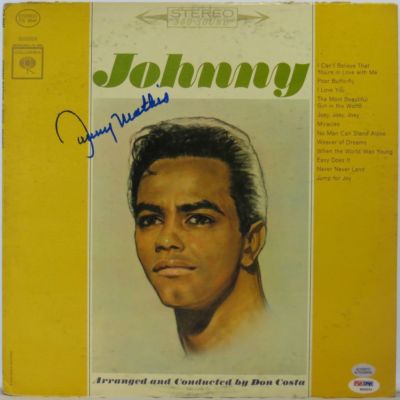 Johnny Mathis Signed Authentic Autographed Album Cover w/ Vinyl PSA/DNA ...