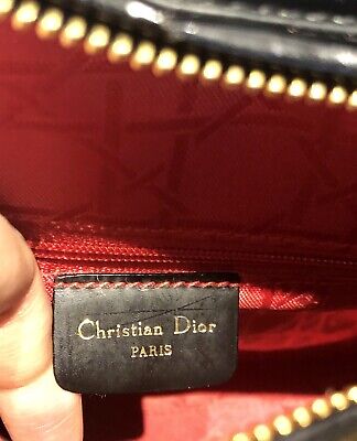 Vintage Christian Dior Lady Dior Black Nylon Leather Quilted Vintage Christian Dior Lady Dior Black Nylon Leather Quilted