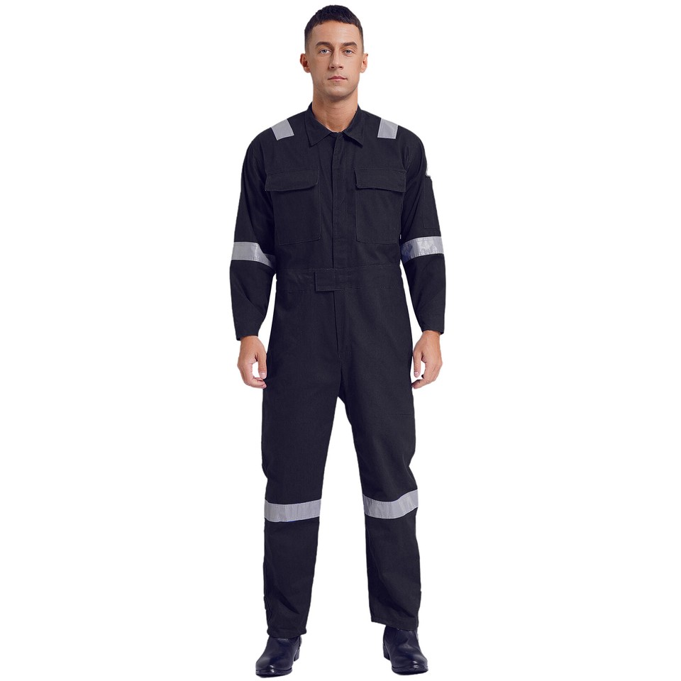 Mens Coveralls Jumpsuit Work Overalls One-piece Dustproof Dungarees ...