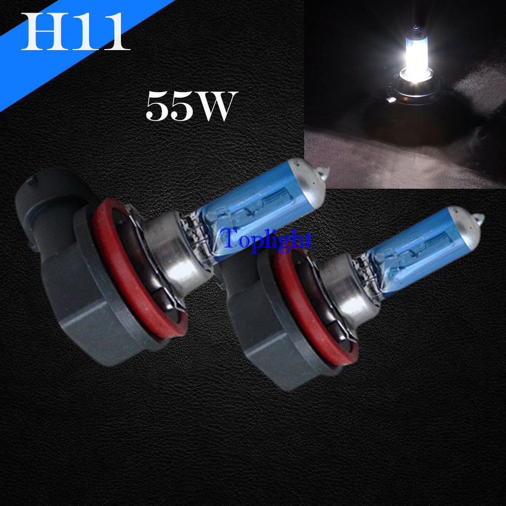 H11 Bright White 5000K 55w Xenon Halogen Headlight 2x Light Bulb High ...