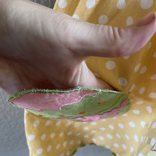 Pier 1 One Imports Apron Yellow Easter Bunny Ears Tail Kitchen Spring ...