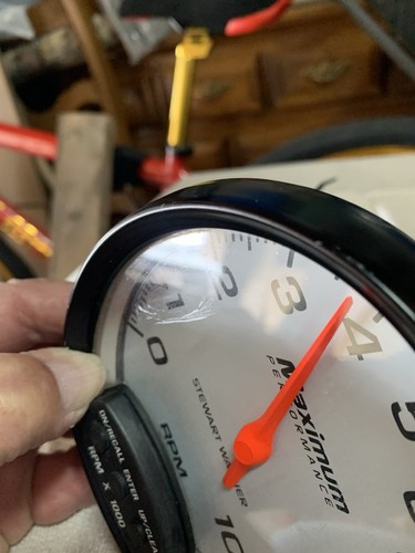 Stewart Warner 5" Maximum Performance Tachometer Memory Recall WHT ...
