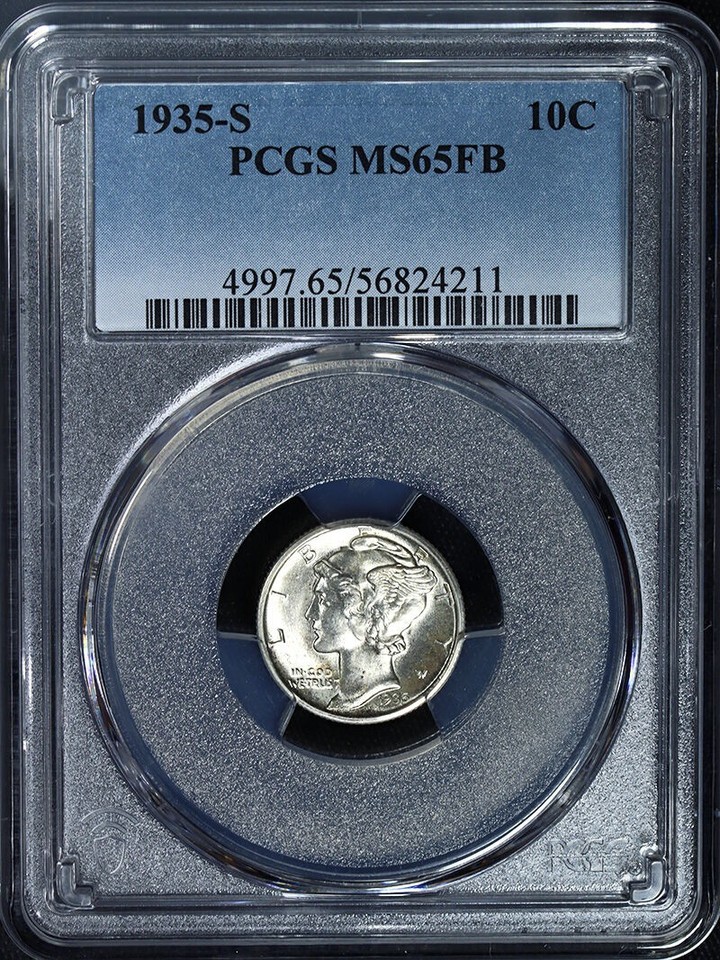 1935-S Mercury Dime PCGS MS65 FB Great Eye Appeal Nice Strike | eBay