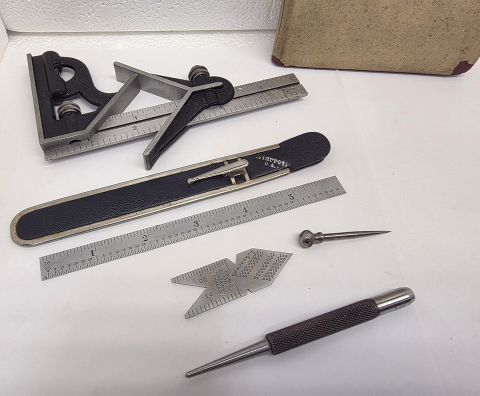 Starrett Student Tool Set 901, Combination Square, Calipers , Book ...