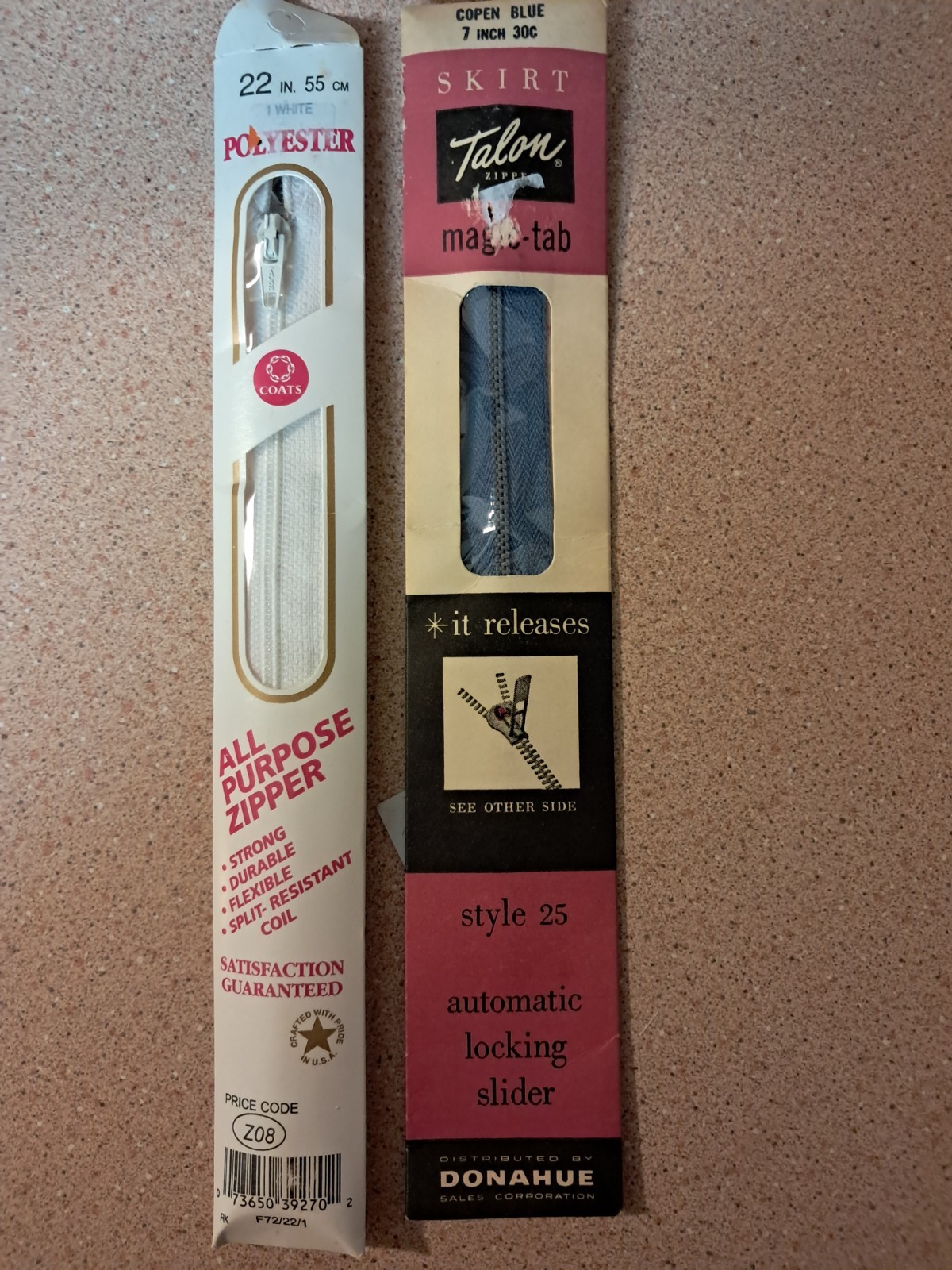 Vintage Zipper Lot of 9 New in Package Zippers Various Colors Sizes ...