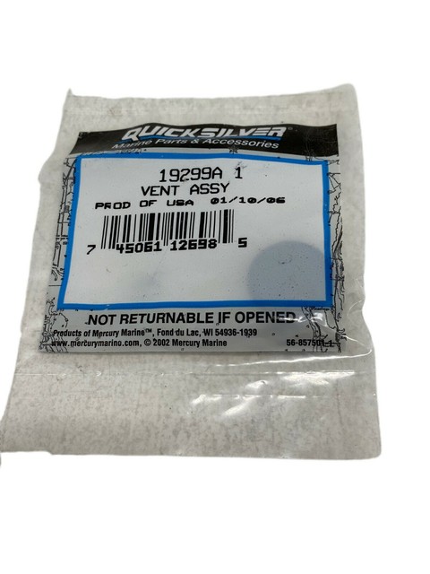 G1c Quicksilver Mercury Mariner OUTBOARD Marine 19299A1 Vent Assembly ...