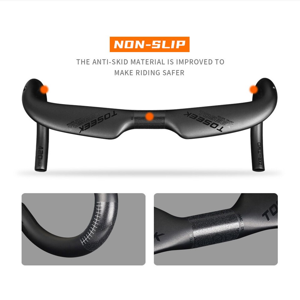 Carbon Fiber Bicycle Handlebar Road Bike Racing Aero Drop Bar 31.8*400 ...