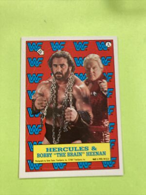 1987 Topps WWF Wrestling Stars | Hercules & Bobby 'The Brain' Heenan ...