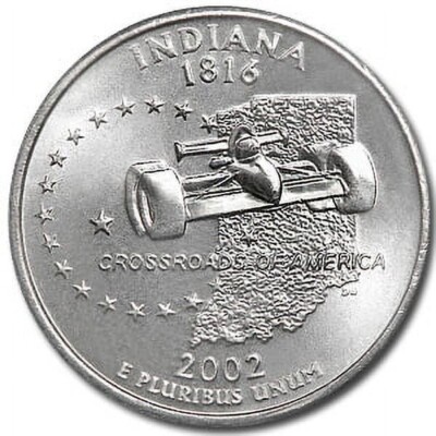 2002 P Indiana Quarter BU Uncirculated Clad 25c Coin | eBay