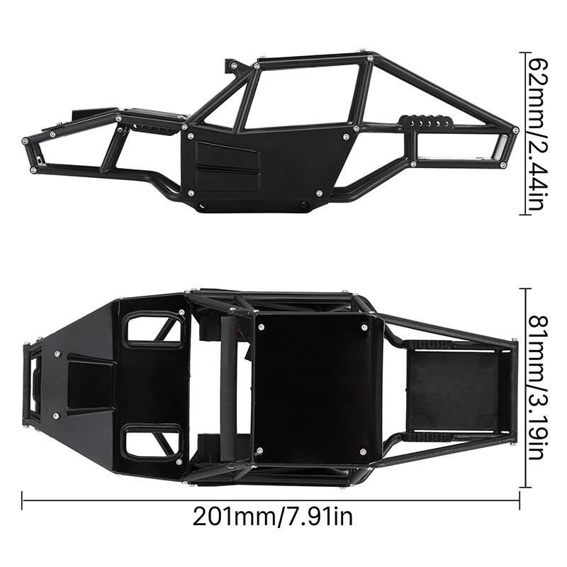 INJORA Rock Nylon Buggy Body Shell Chassis for 1/18 Traxxas TRX4M ...