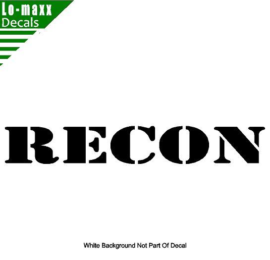 Recon Reconnaissance Military Combat Marines High Quality Die Cut Vinyl ...