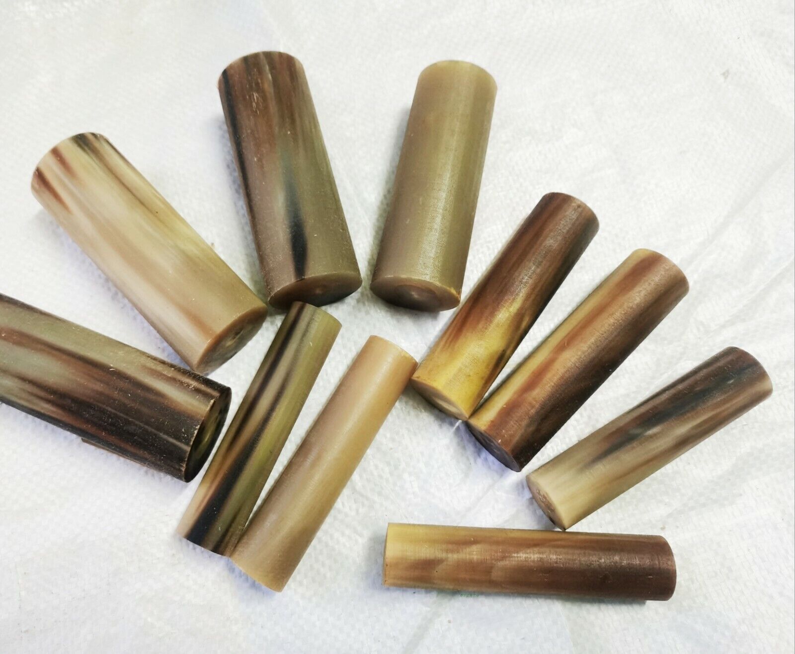 2 Pcs Horn Rod Roll Polised Cylinder Dowels Seal Handle Materials Craft ...