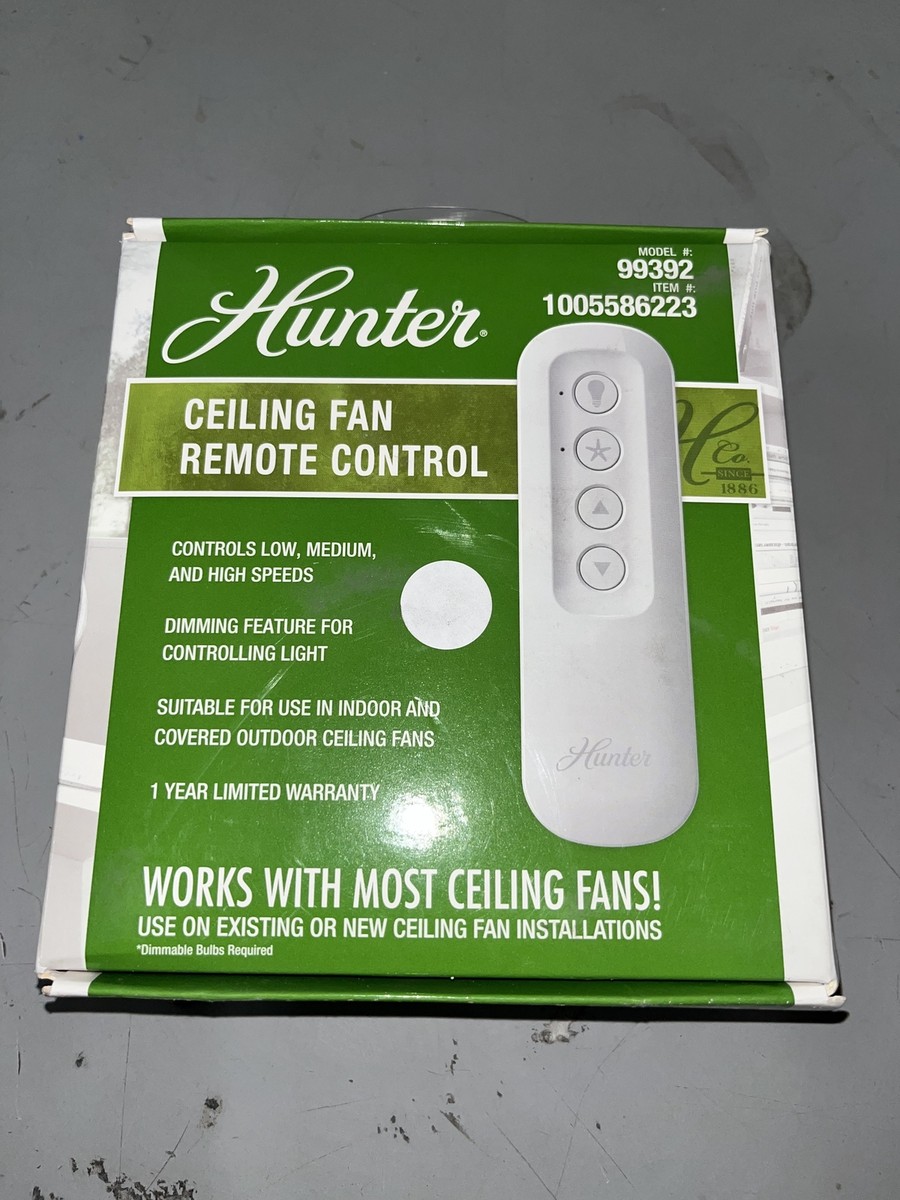 Hunter Ceiling Fan 3 Speed Manual Universal Remote Casablanca