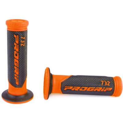 Grip Pair Motorcycle Scooter Enduro Naked Pro Grip 732 Orange | eBay ...