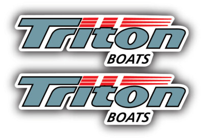 2x TRITON BOATS SILVER 3M STICKER DECAL US CAR WINDOW SKULL HELMET ...