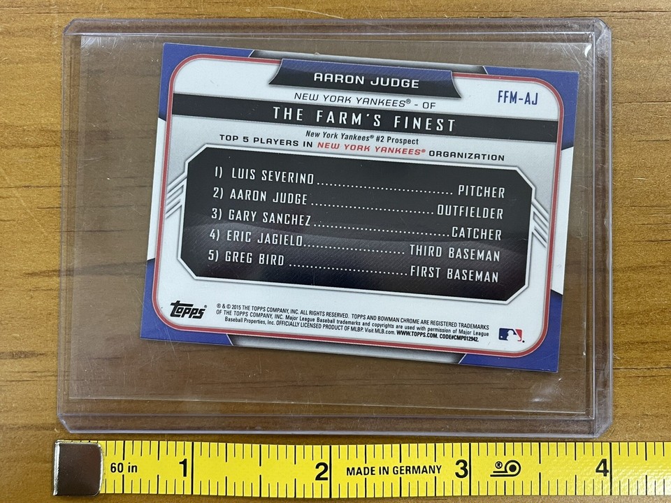 2015 Bowman Chrome F Finest Mini Shimmer Aaron Judge #FFM-AJ Refractor ...