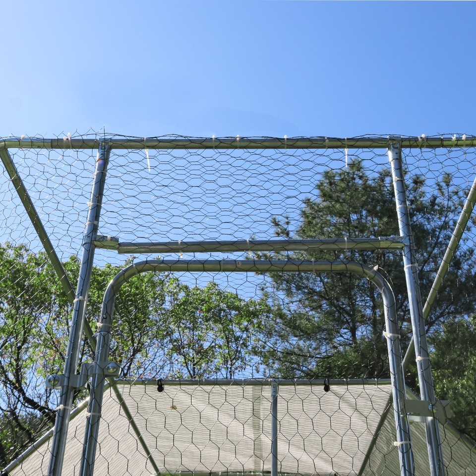 Walnest 20ft x 10ft x 6.5ft Large Metal Walk-in Chicken Coop Run Cage ...