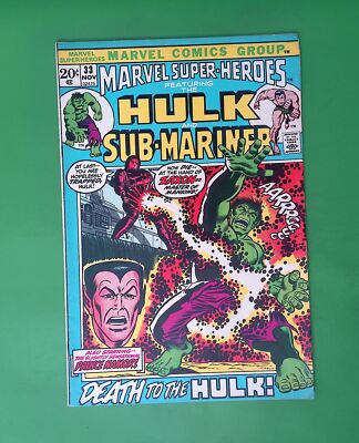 Marvel Super-Heroes #33 Vol. 1 1972 Marvel Comics Mid Grade Comic Book ...