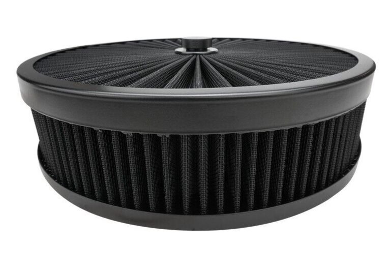 Air Filter Assembly Flow Top Round Black 14in. x 3in. Suit 5-1/8in ...