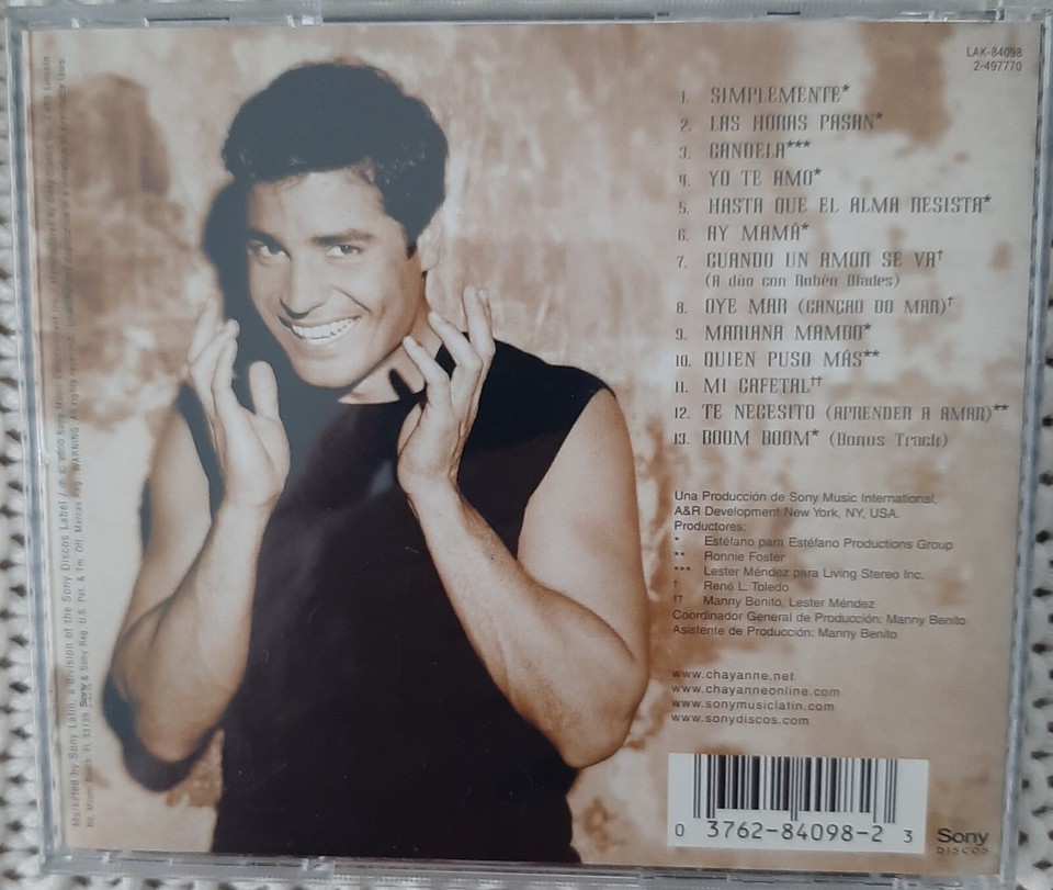 Simplemente by Chayanne (CD, Feb-2001, Sony Discos Inc.) 37628409823| eBay