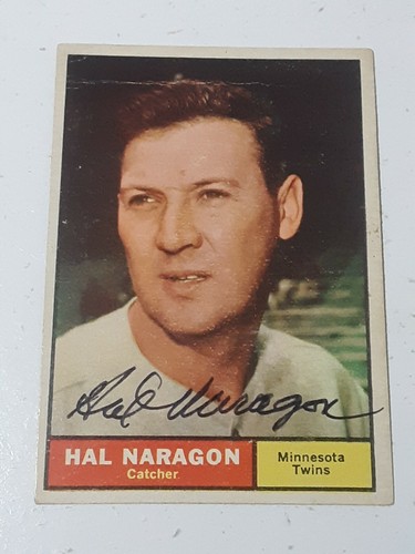 Hal Naragon Minnesota Twins 1961 Topps Autograph Card #92 READ ...