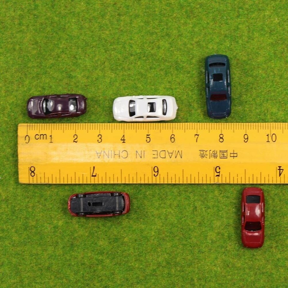 Small Model Car 25mm 50pcs for Building Train Layout Set Z Scale 1 220 ...