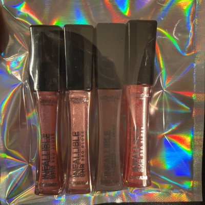 Lot of 4-L'Oréal Paris 8 HR Infallible Lip Pro Gloss, #705,115,370,125 ...