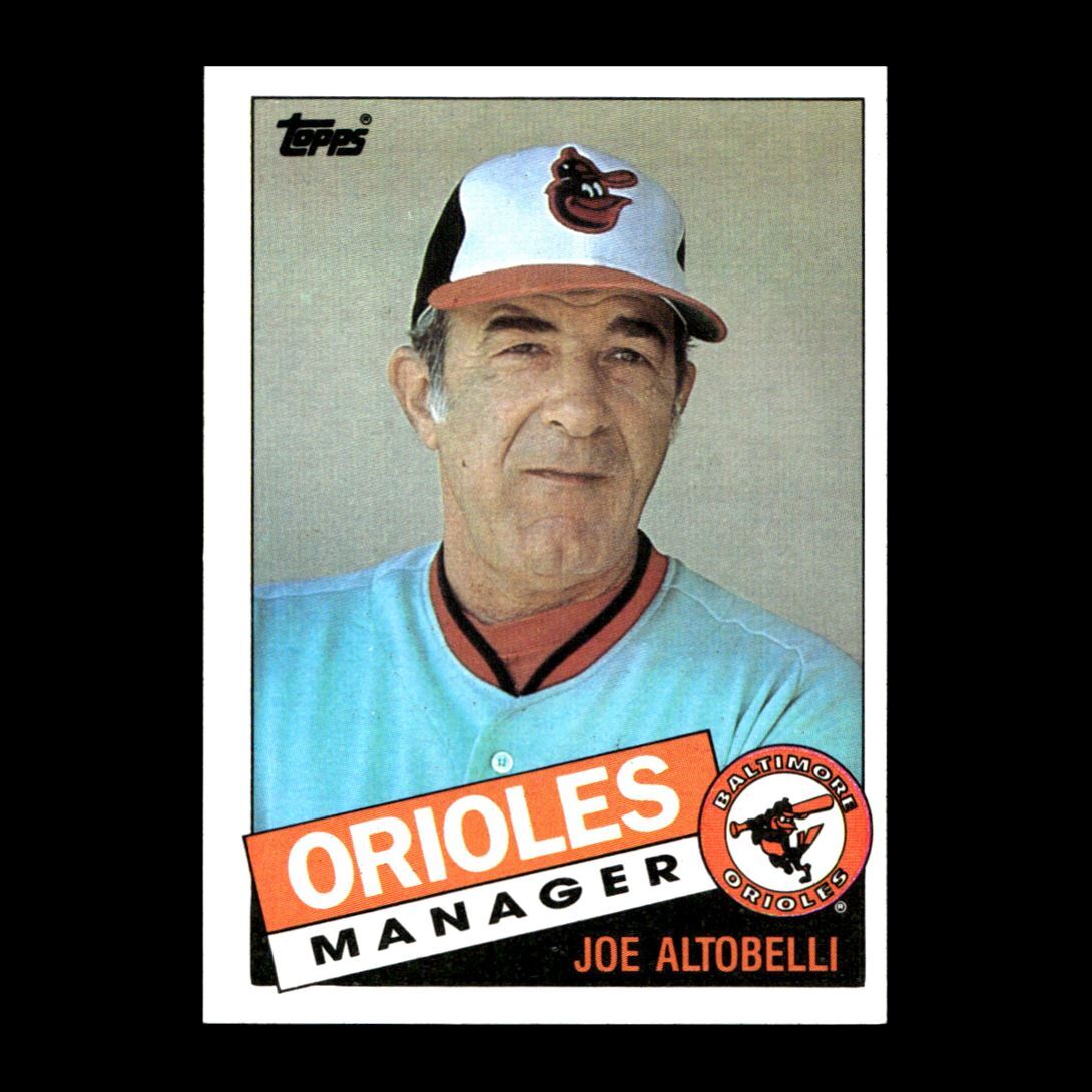 Joe Altobelli 1985 Topps Baltimore Orioles #574 R322A 39 | eBay