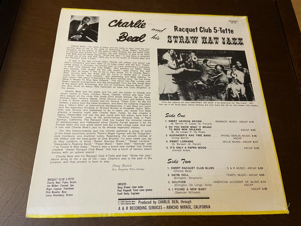 Charlie Beal and his Racquet Club 5-Tette~Straw Hat Jazz~SHRINK~Swing ...