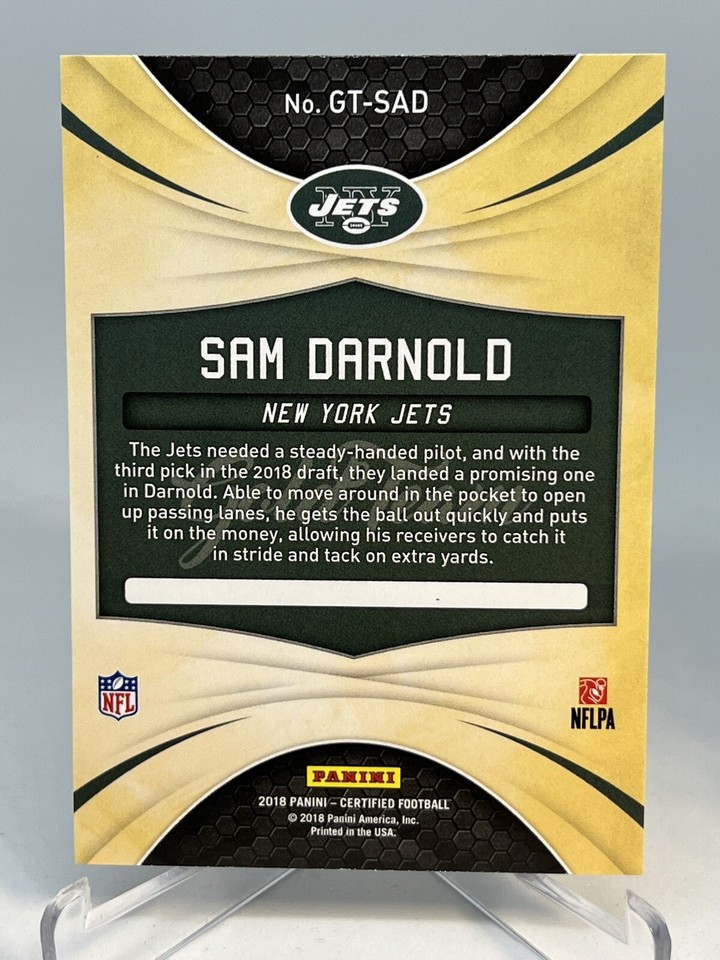 2018 Certified Gold Team Sam Darnold #GT-SAD Rookie RC (2A) | eBay