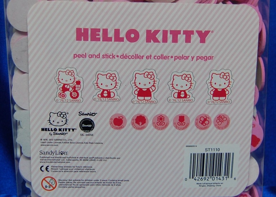 Hello Kitty Stickers Hello Kitty Flowers Bees Apples Trees Foam Sticker ...