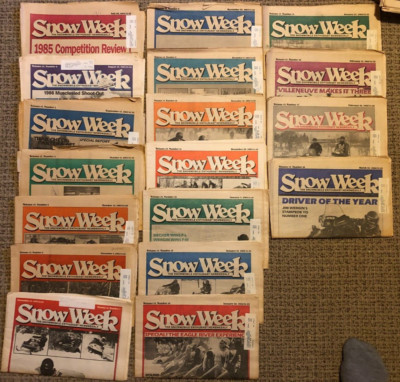 Snow Week newspapers, 18 issues July - March 1985-86 Season, Race ...