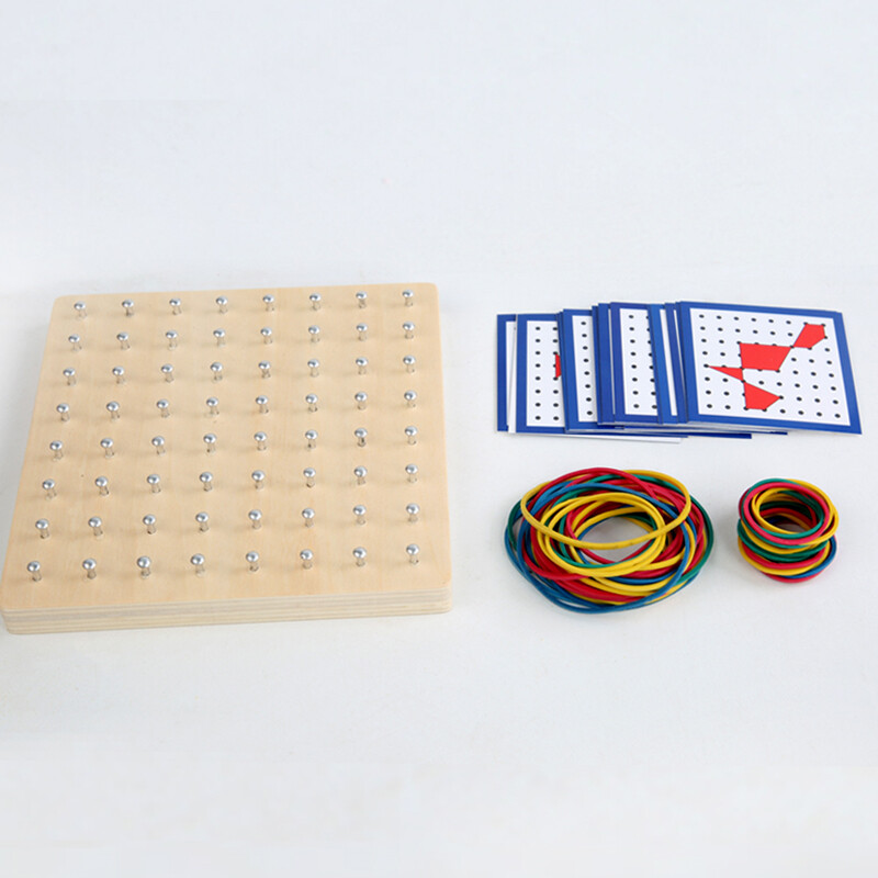 Wooden Toys Geoboard Mathematical Manipulative Block-30Pcs Pattern C.CF ...
