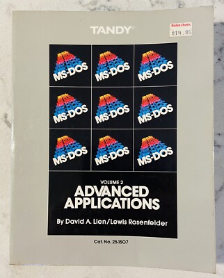 Tandy MS-DOS Volume 2 Advance Applications 2nd Edition By David A. Lien | eBay