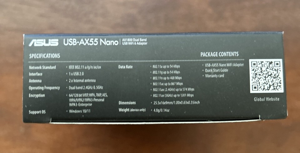 ASUS USB-AX55 Nano AX1800 Dual Band Wi-Fi 6 USB Adapter | eBay Australia