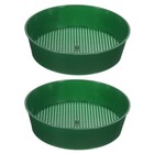2pcs Garden Soil Sifter 8" Dia 1/8" Mesh Screen Sand Sieve Sifting Pan ...
