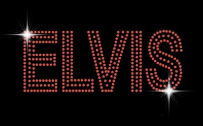 IRON ON - Red ELVIS Sparkling Rhinestone Diamonte Transfer Motif Hotfix ...