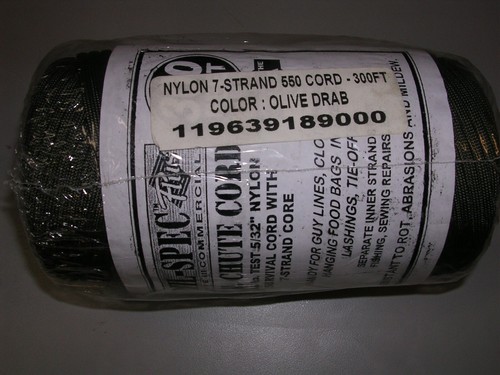 300 linear foot roll of 550 paracord, olive drab | eBay